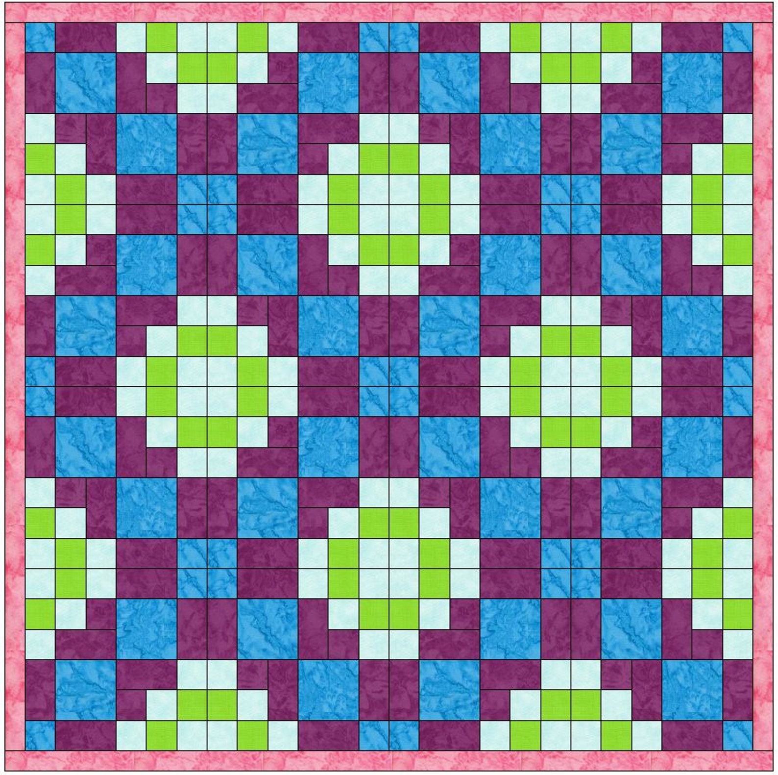 Domino Quilt 15 Inch Block Paper Template Quick Quilting Block - Etsy