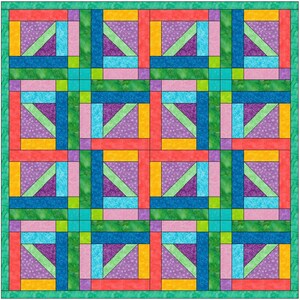 HC Geometric Quilt Block Set of 4 - 15 Inch Template Quilting Block ...
