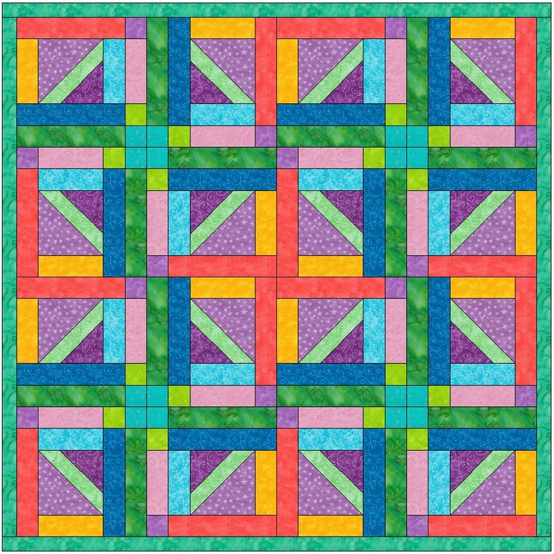 HC Geometric Quilt Block Set of 4 15 Inch Template Quilting - Etsy
