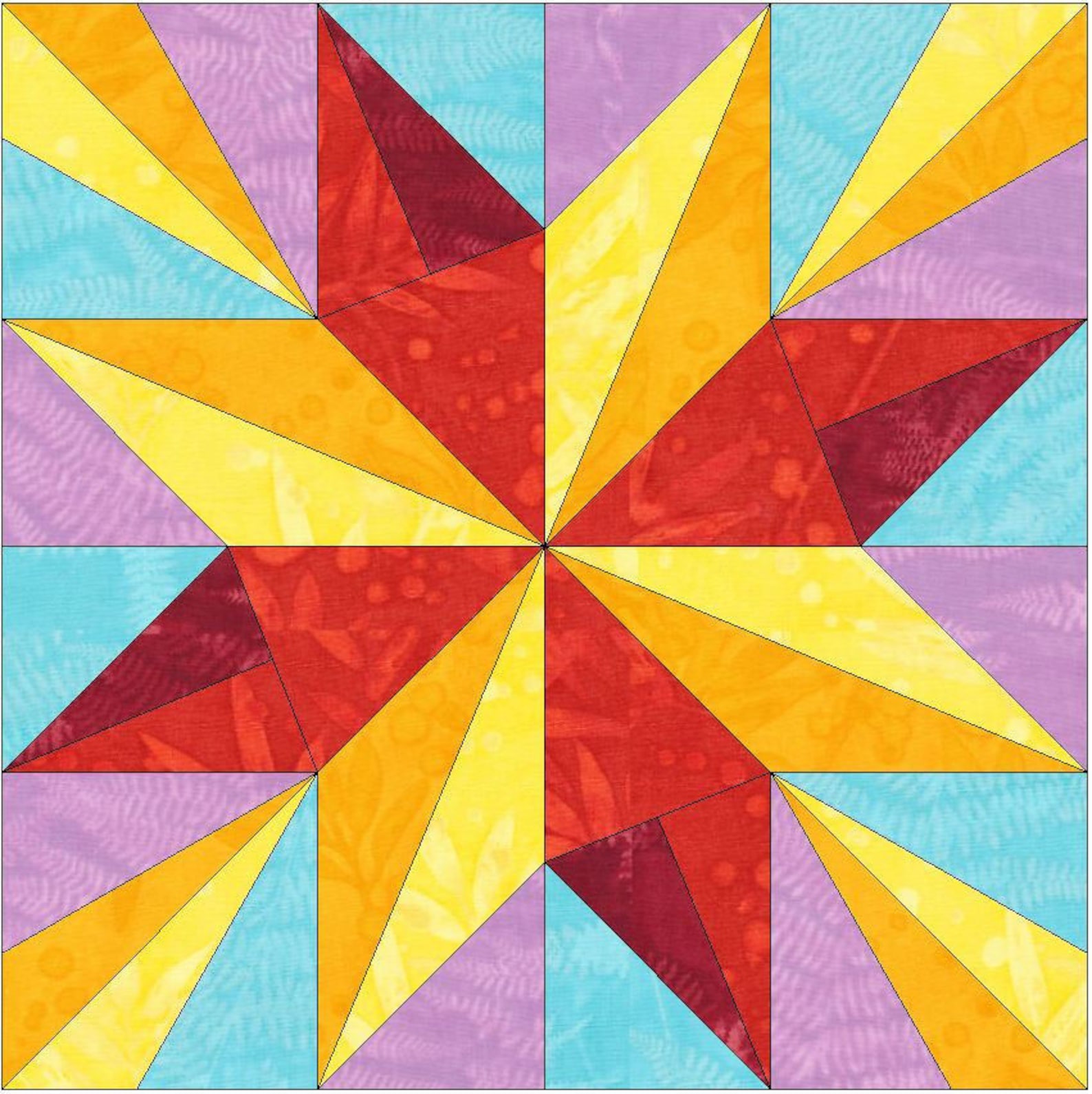 Star Quilt Template 15 Inch Block Pattern PDF - Etsy