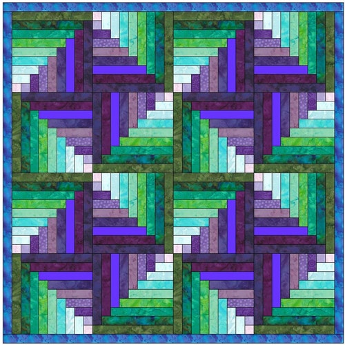 Candogoods Log Cabin Paper Piece Pattern for Quilting - Etsy