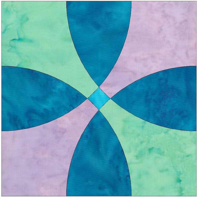 Flowering Snowball Quilt Chain Paper Template Quilting Block - Etsy