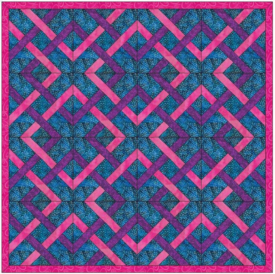 Simple Celtic Knot Chain Quilt Template Quilting Block Pattern - Etsy