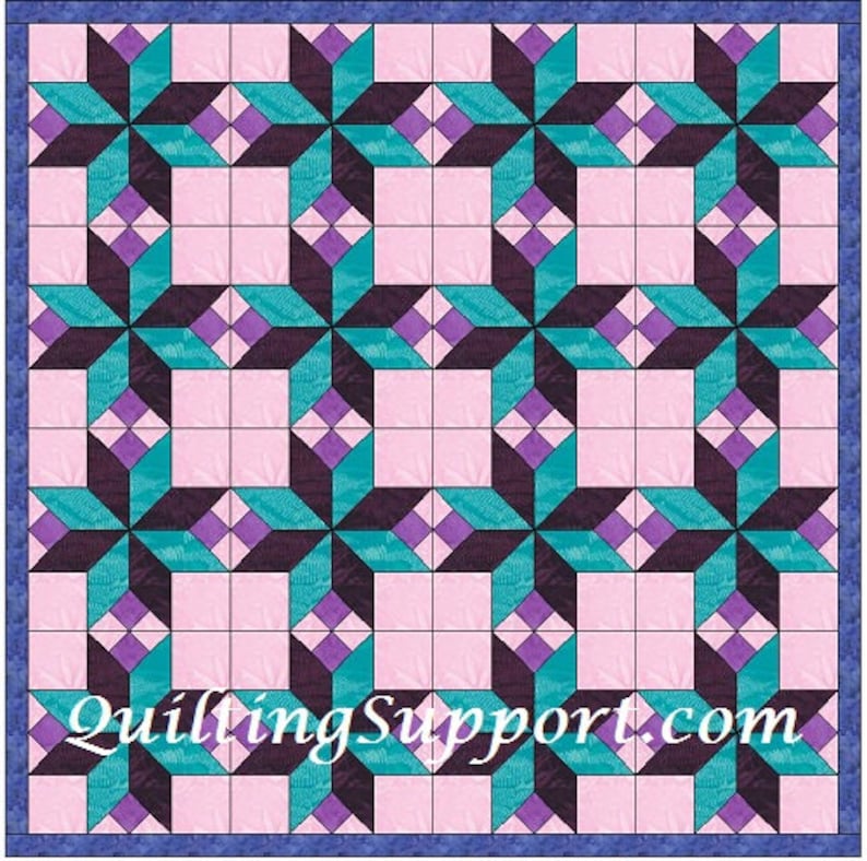 Diamond Star Quilt 15 Inch Template Quilting Block Pattern PDF - Etsy