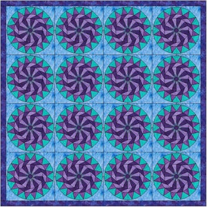 Blueberry Pie Circle Quilt 15 Inch Block Template Quilting Block ...
