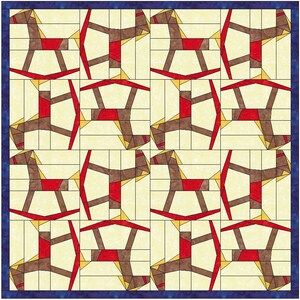 Rocking Horse Quilt 10 Inch Paper Piece Foundation Quilting Block ...
