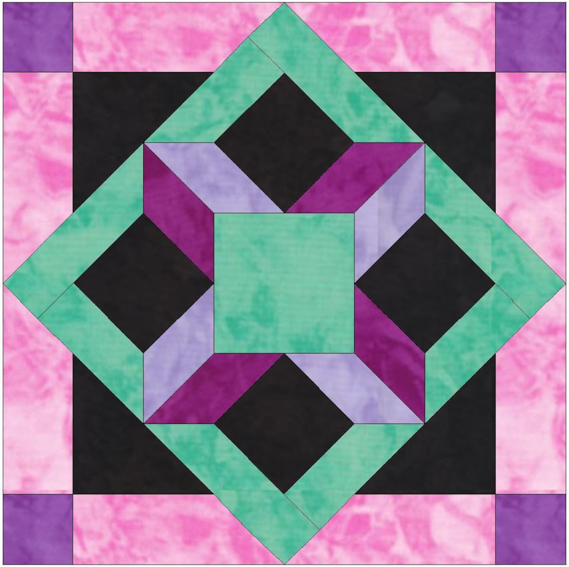 HC Window Quilt Template Quilting Block Pattern 15 Inch PDF | Etsy