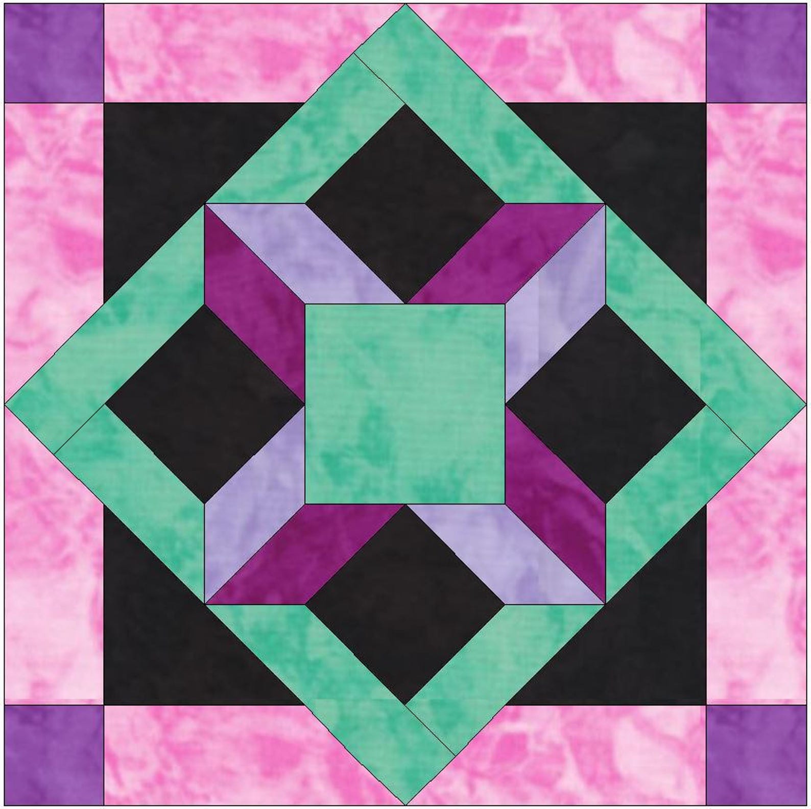 HC Window Quilt Template Quilting Block Pattern 15 Inch PDF - Etsy