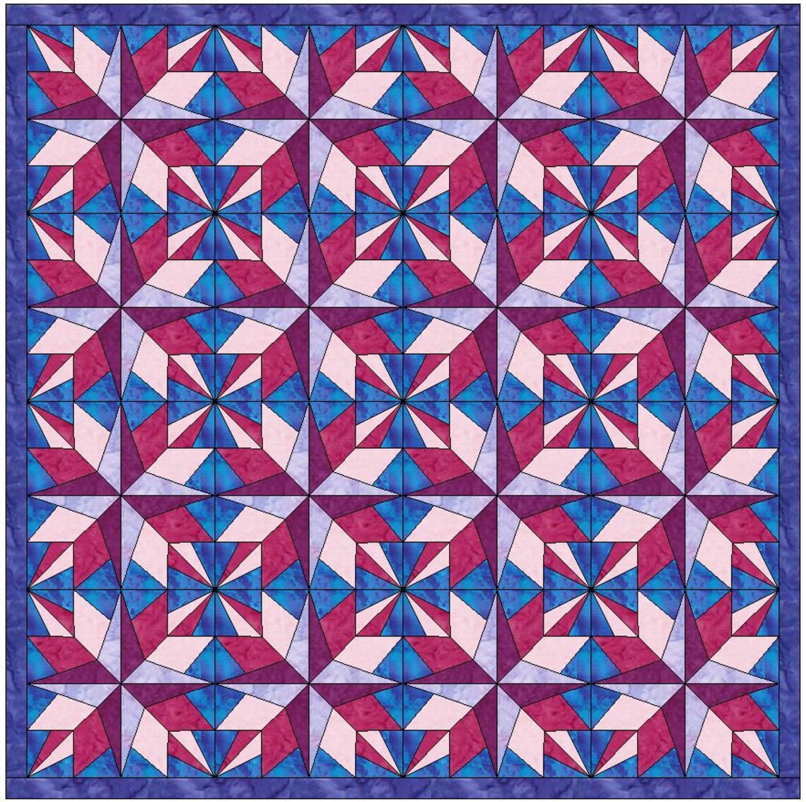 Guiding Star Quilt 15 Inch Quilt Block Template Pattern PDF - Etsy