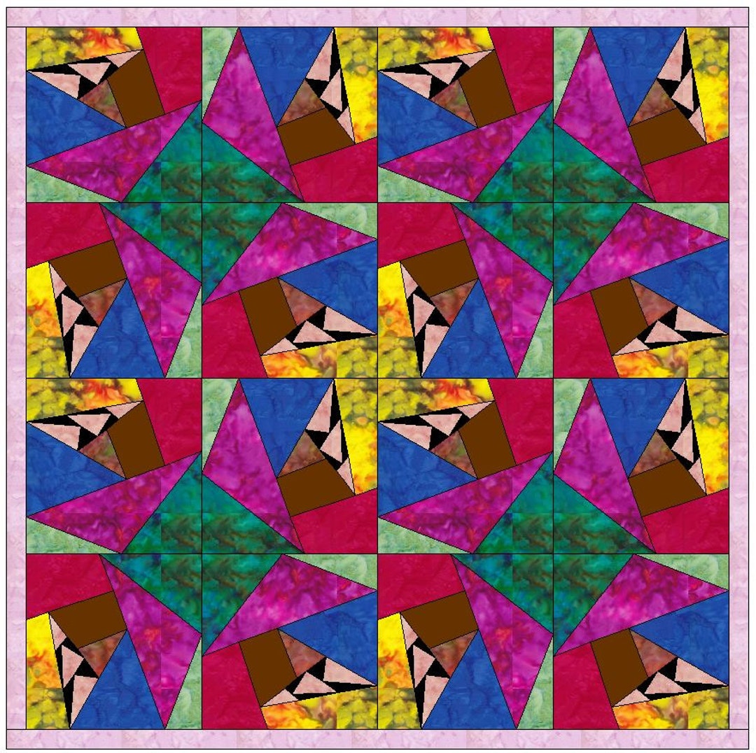 Crazy Geese 3 Quilt Paper Foundation Piece Quilting Block Pattern PDF ...