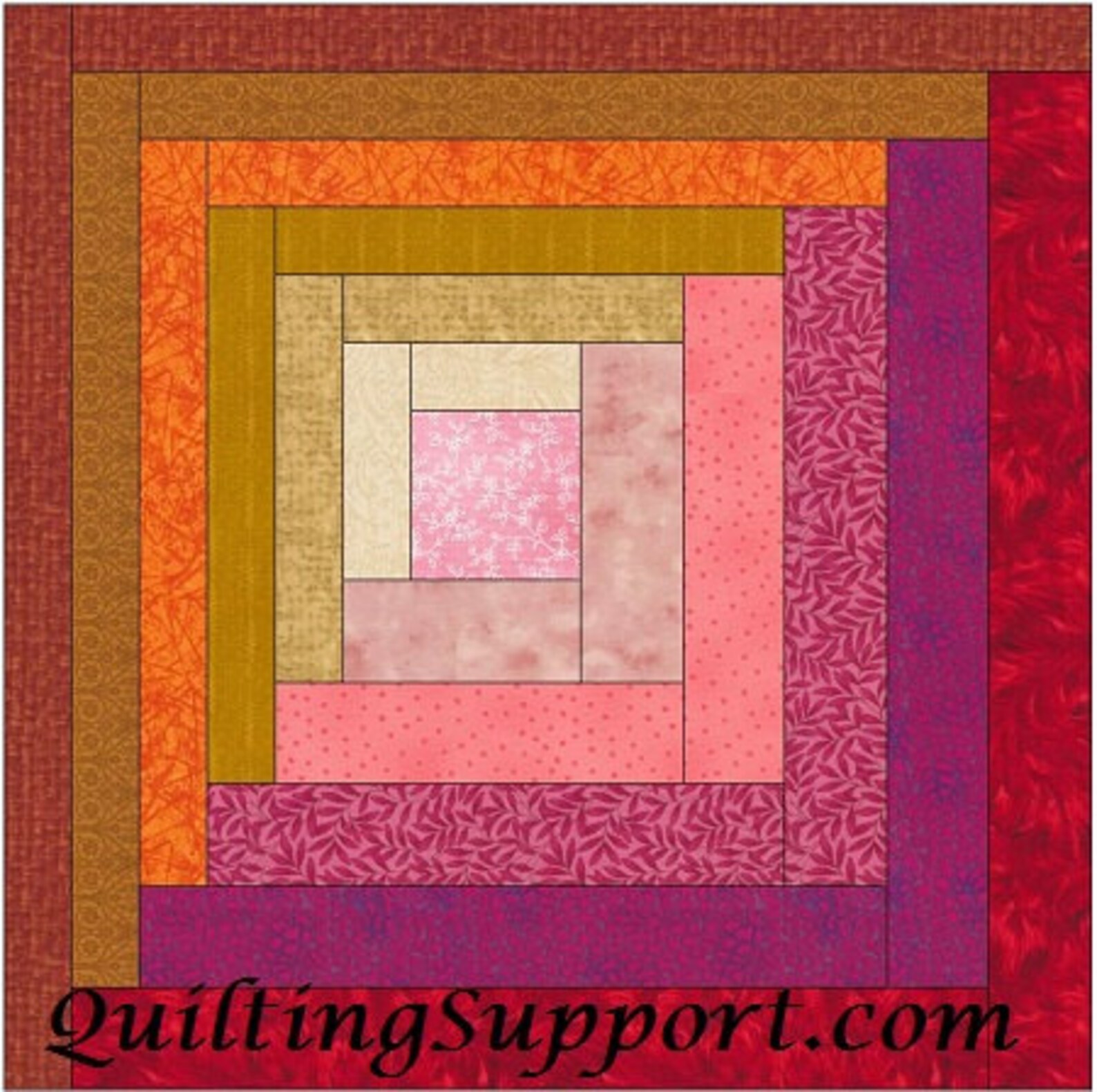 Log Cabin Quilt Set 2 Paper Foundation Piecing Quilting 4 Block ...