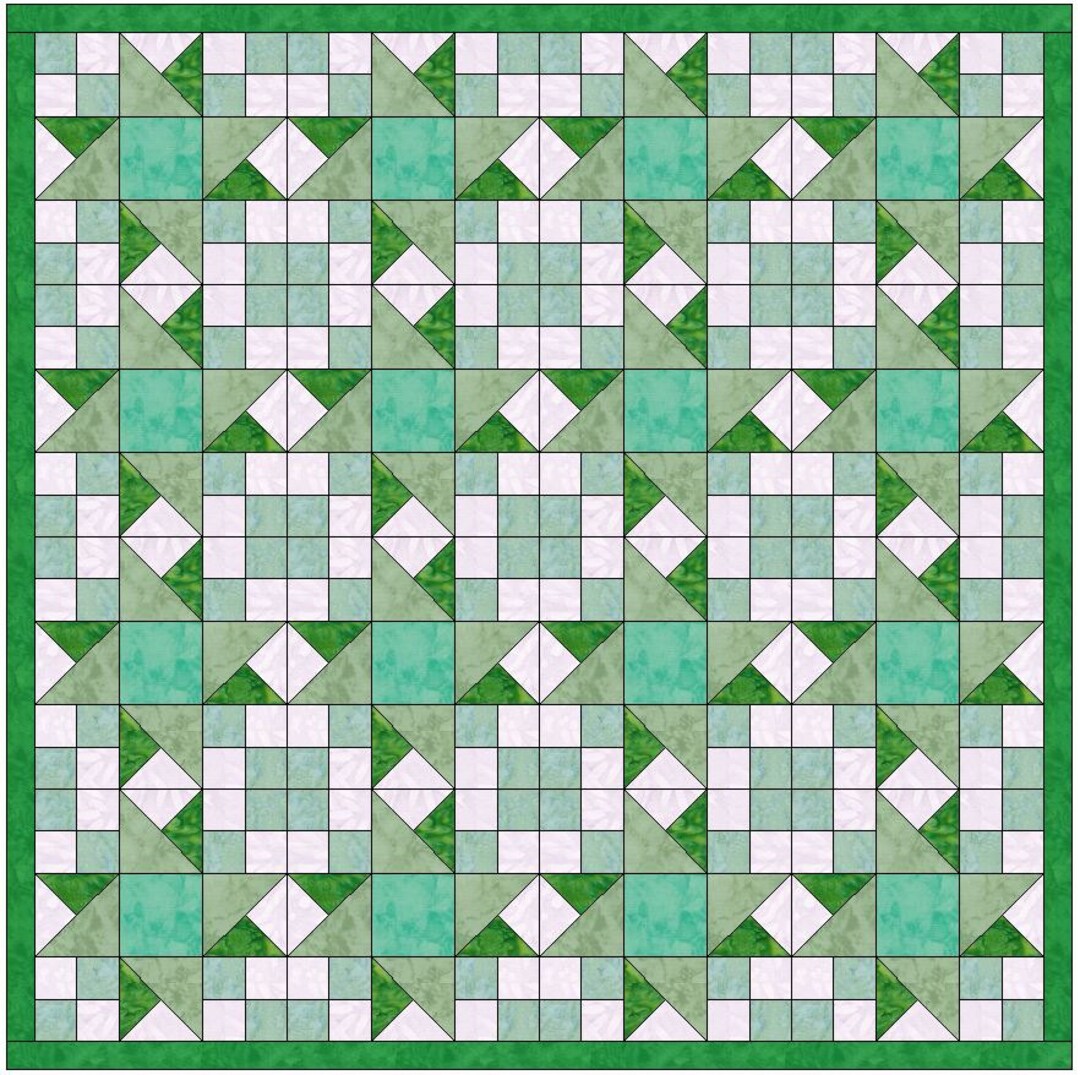 Key Lime Pie Star 15 Inch Block Template Quilting Block Pattern PDF - Etsy