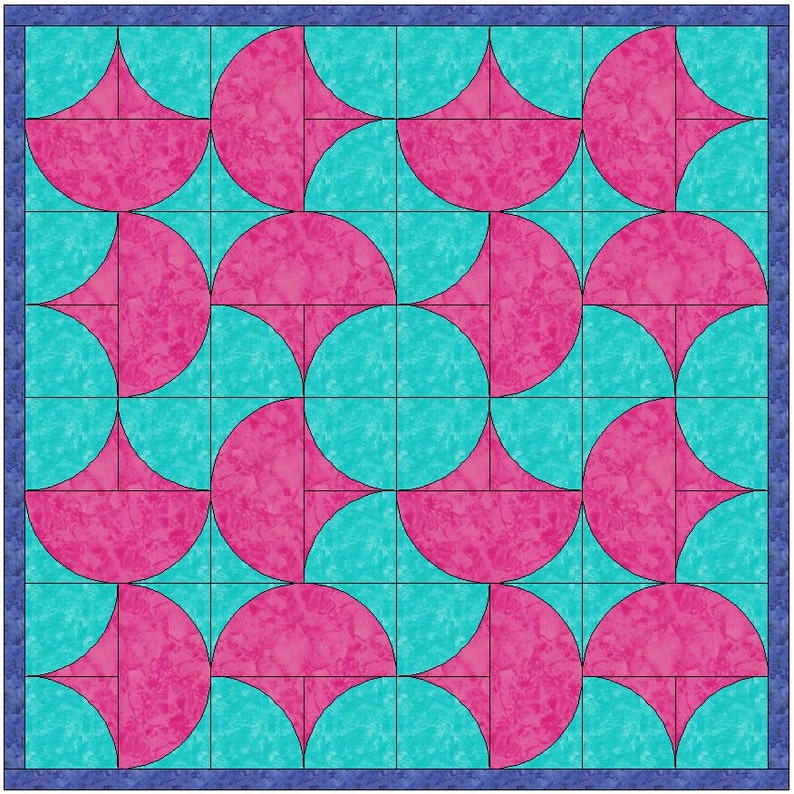 Clam Shell Template Quilting Block Pattern PDF | Etsy