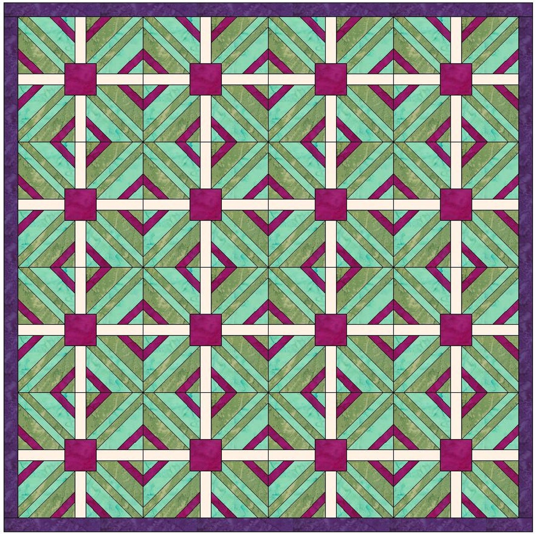 D Cross Quilt Paper Piece Foundation Quilting Block Pattern PDF - Etsy