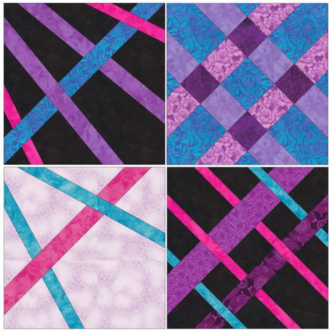 Celtic Knot Block Quilt Set of 4 Paper Piece Foundation Quilting Block ...