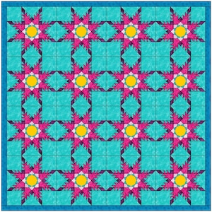 Rolling Feathered Star Quilt Template Quilting Block Pattern PDF - Etsy