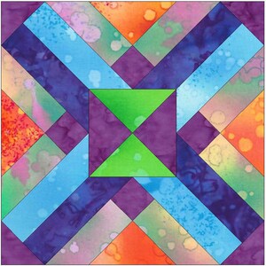 Interlaced Logs Quilt Paper Piece Foundation Quilting Block Pattern - Etsy