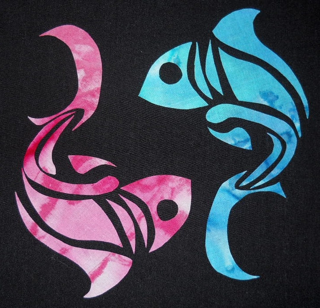 Easy Beautiful Pisces Yin Yang Fish Quilt Applique Pattern Design - Etsy