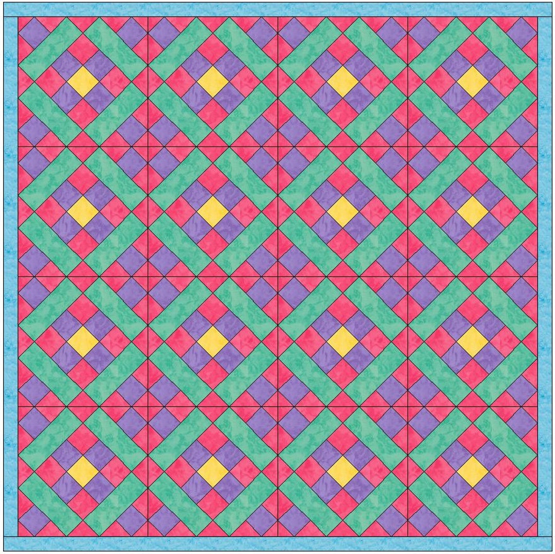 Roman Cross Quilt 15 Inch Block Template Quilting Block Pattern PDF - Etsy