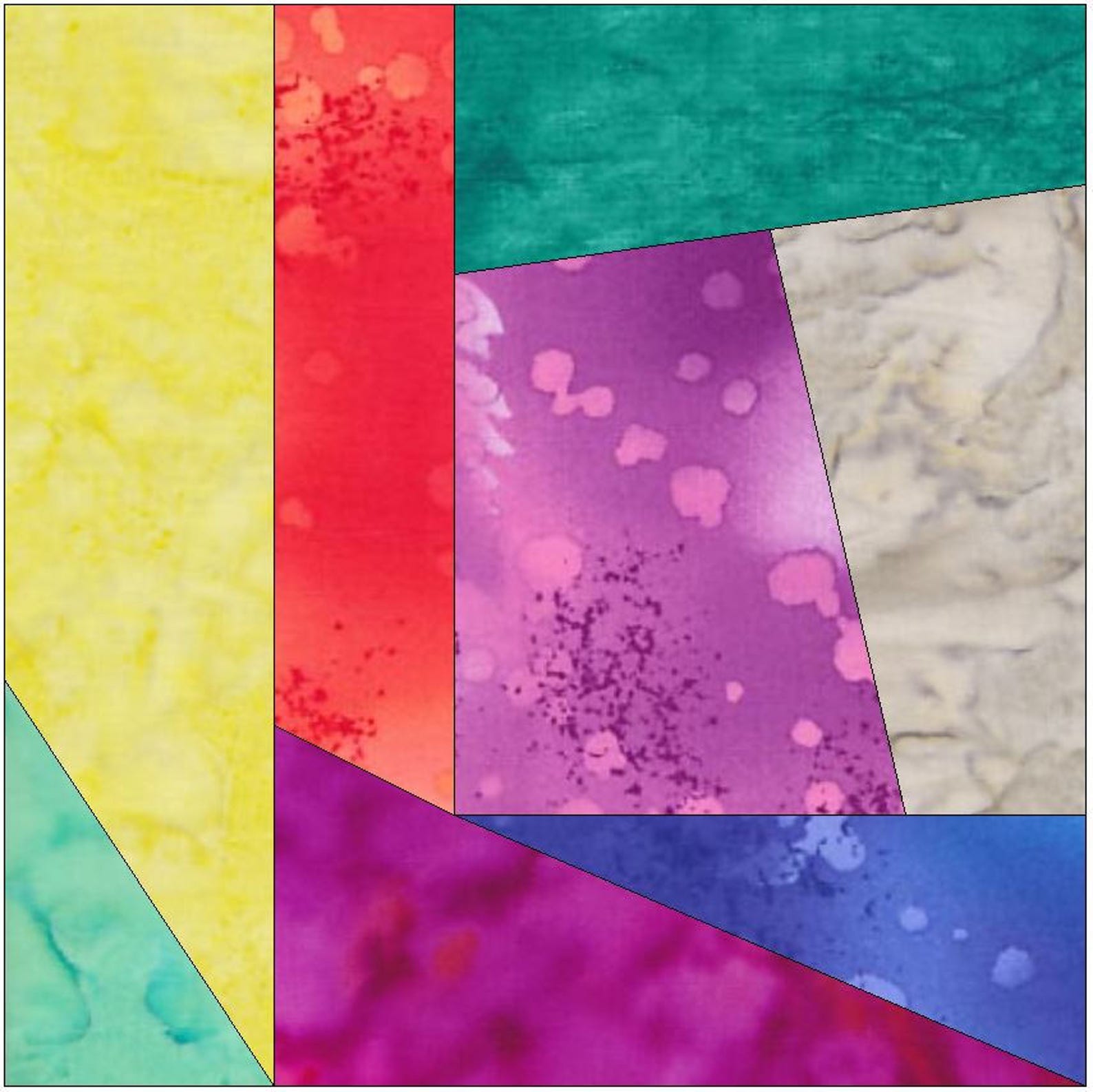 Crazy Block Patch 3 Quilt Paper Piece Foundation 10 Inch Block - Etsy