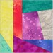 Crazy Block Patch 3 Quilt Paper Piece Foundation 10 Inch Block Pattern ...