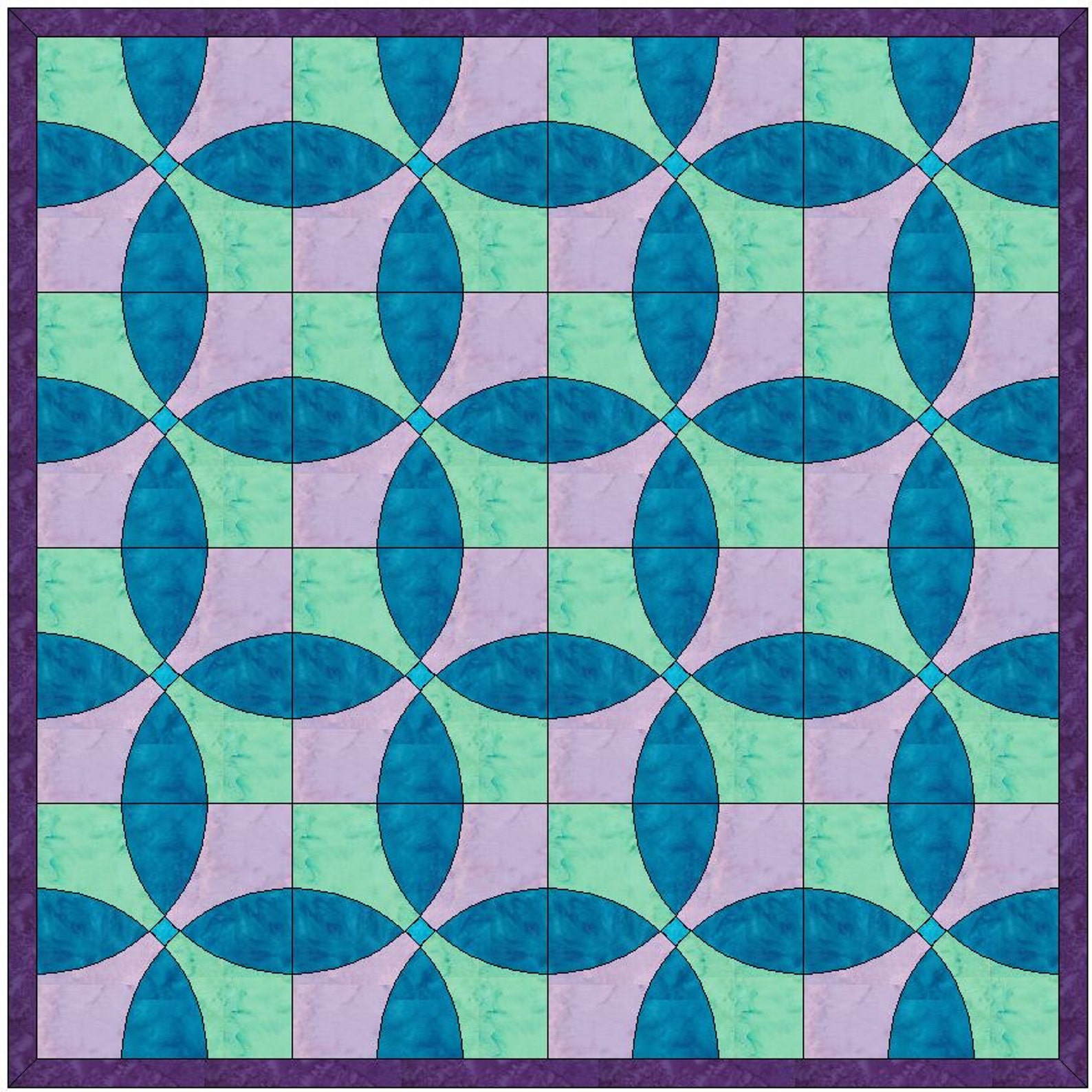 Flowering Snowball Quilt Chain Paper Template Quilting Block | Etsy