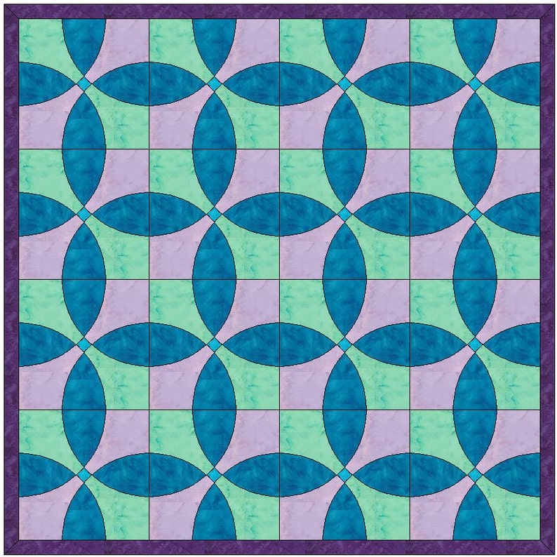 Flowering Snowball Quilt Chain Paper Template Quilting Block - Etsy