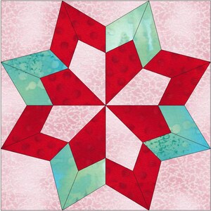 Double Star Template Quilting Block Pattern PDF - Etsy