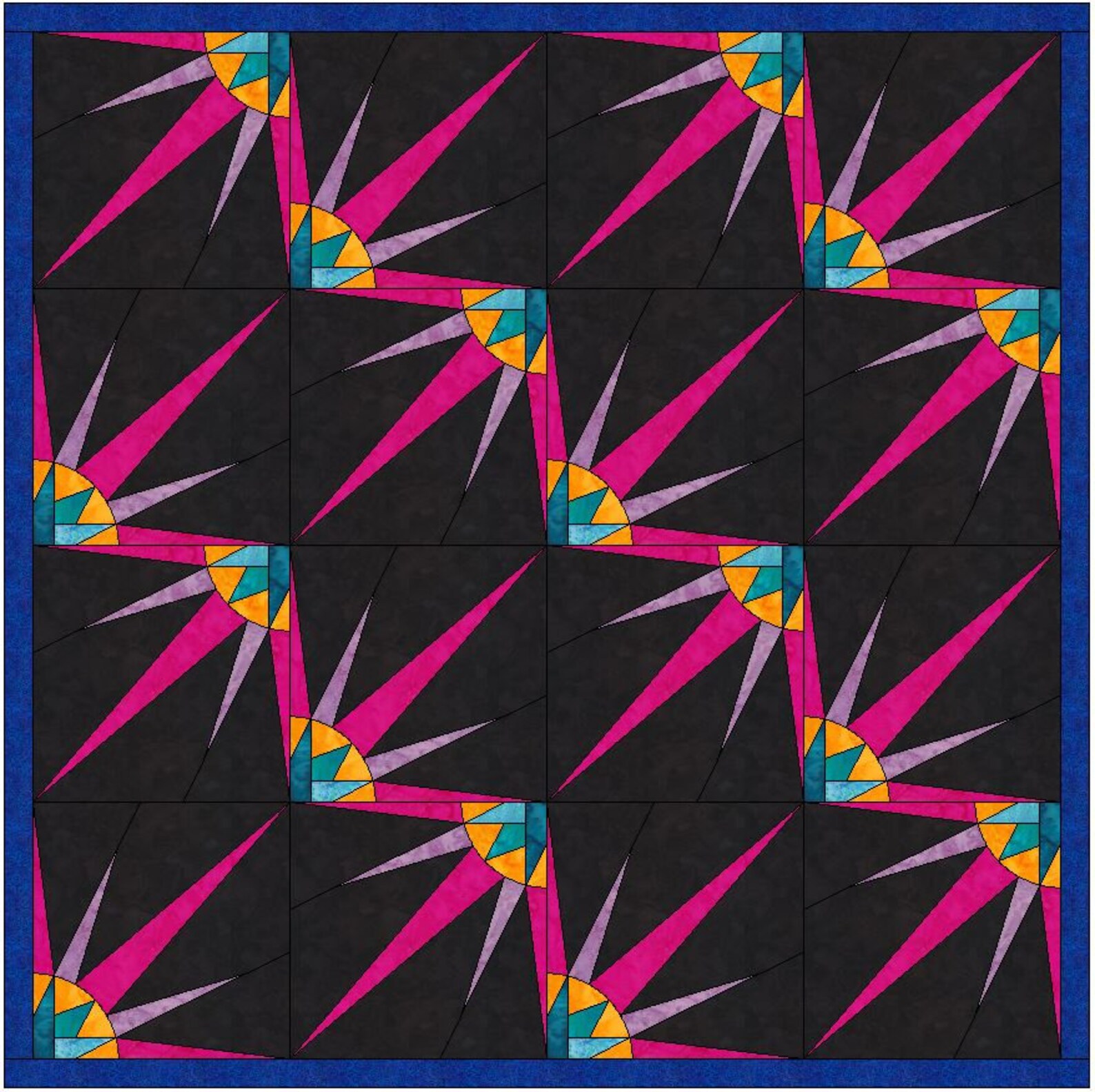 HC Quarter Star 3 Quilt 10 Inch Paper Piece Foundation Quilting Block ...