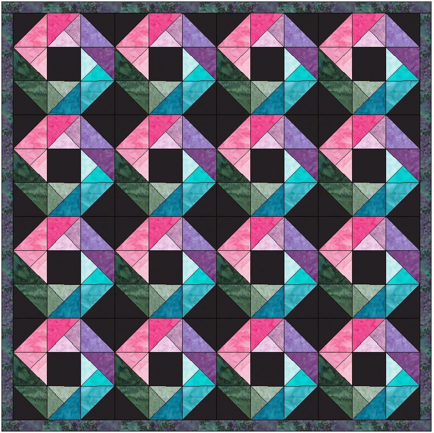 HC Rainbow Ring Quilt Template Quilting 15 Inch Block Pattern PDF - Etsy
