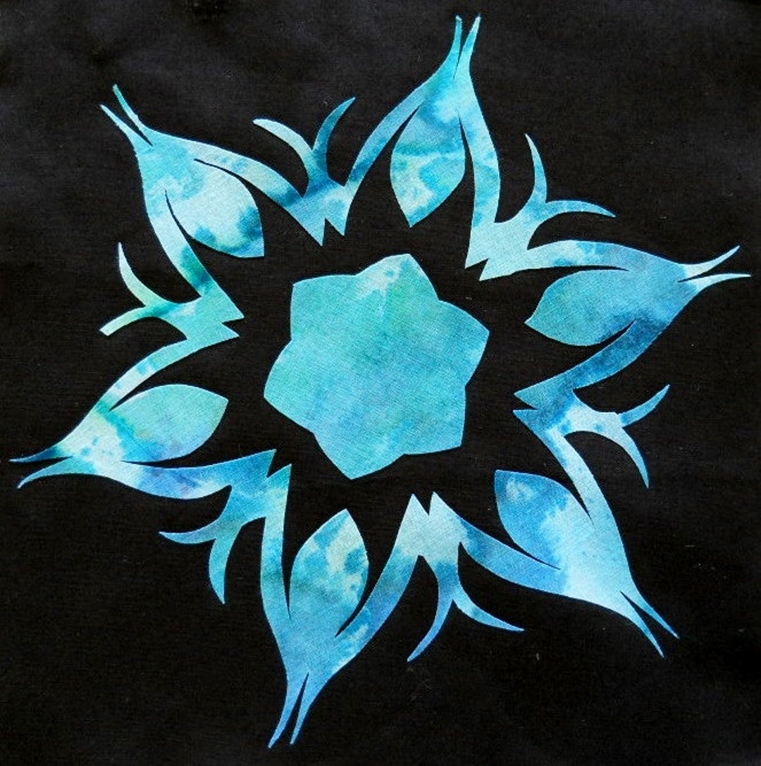 Fire Flower Quilting Applique Pattern Design - Etsy