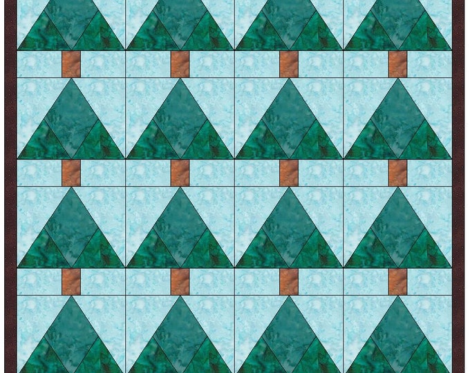 Pine Cone Quilt Block, Paper Pieced Quilt Pattern, PDF Pattern, Instant ...
