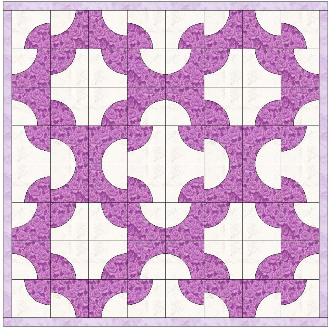 Peace Dove Drunkard's Path Quilt Templates Quilting Block Pattern PDF ...