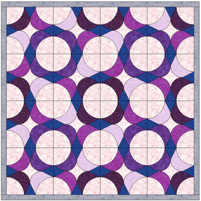 Friendship Circle Knot Quilt Template Quilting Block Pattern - Etsy