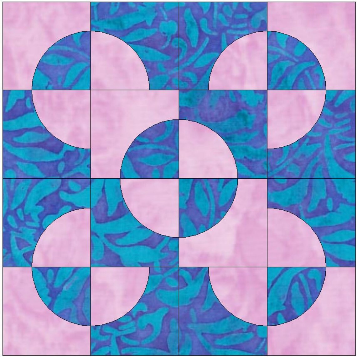 Drunkard's Path Variation Quilt Block Template Quilting - Etsy Canada