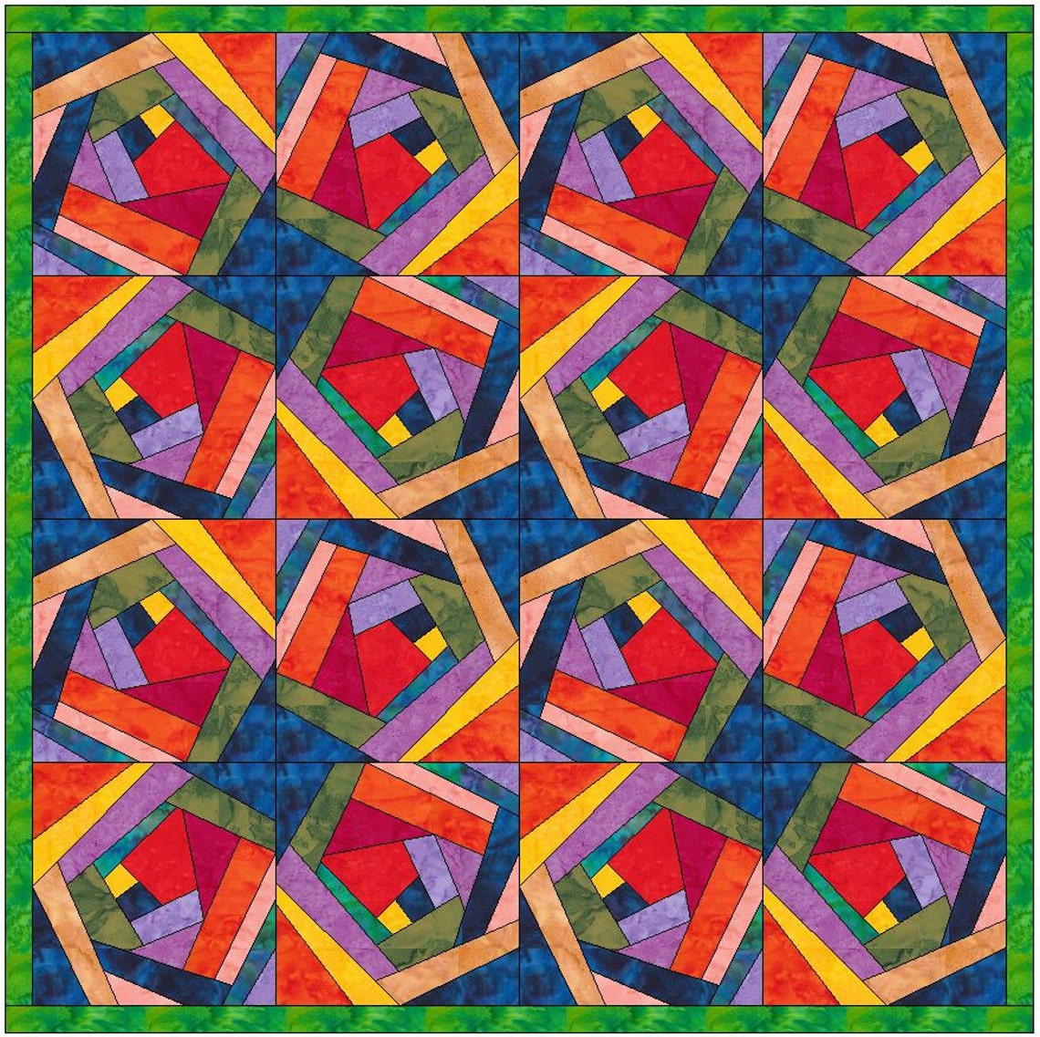 Complex Crazy Patch 3 Quilt Paper Foundation Piece Quilting - Etsy