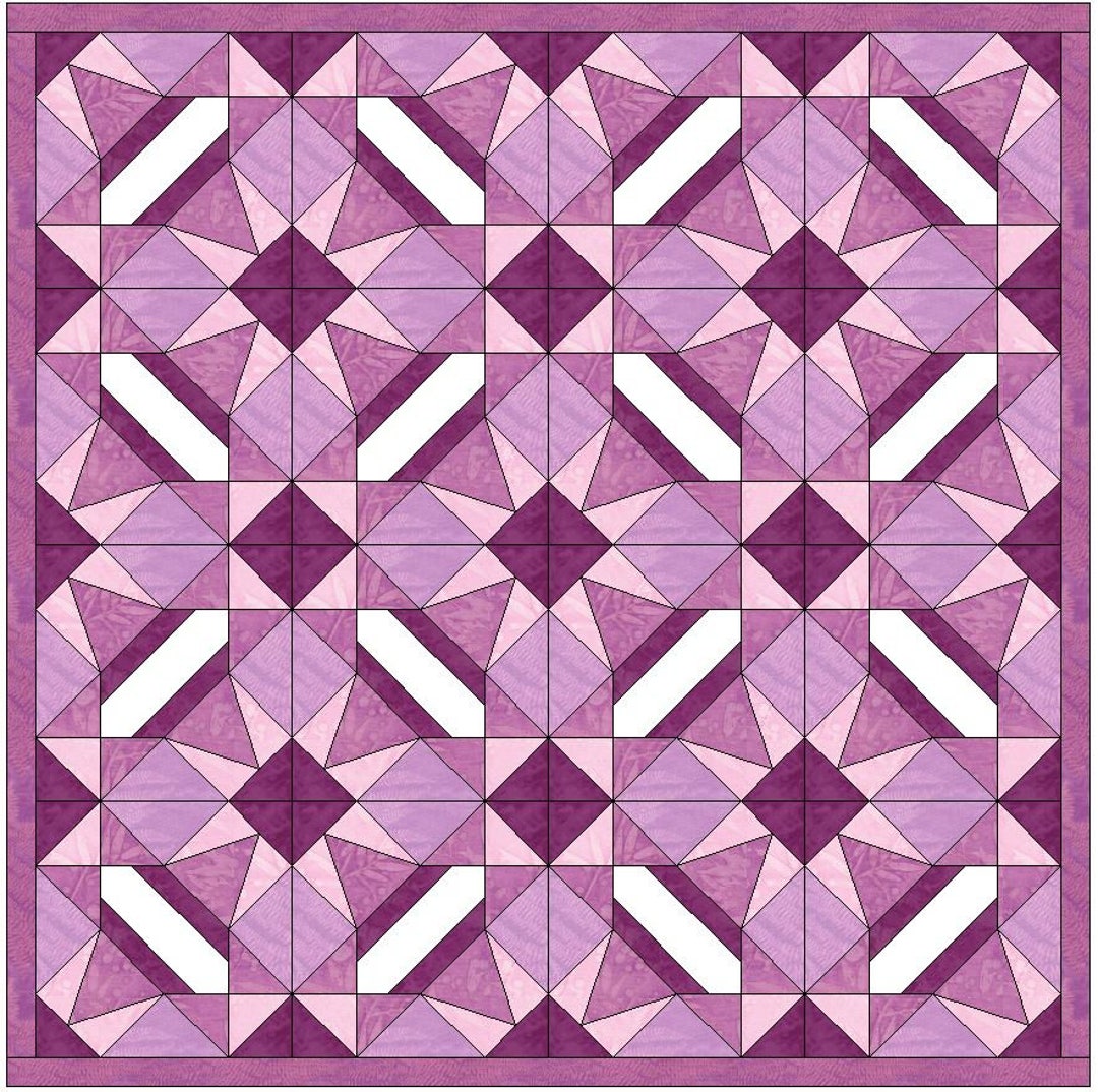 February Autograph Quilt 15 Inch Block Template Quilting Block Pattern ...