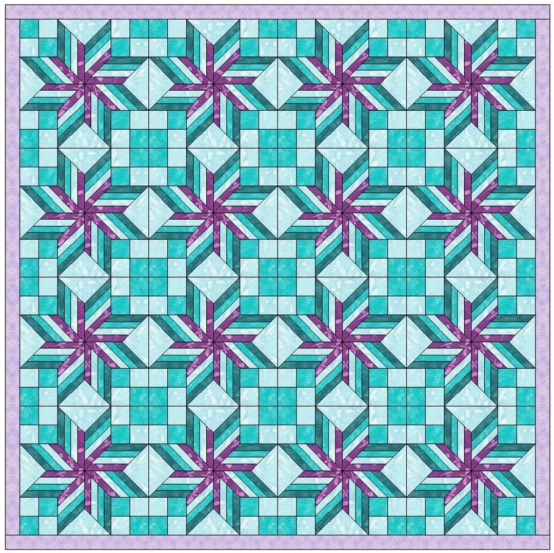 Wrapped Star Quilt 15 Inch Paper Template Quilting Block Pattern PDF - Etsy
