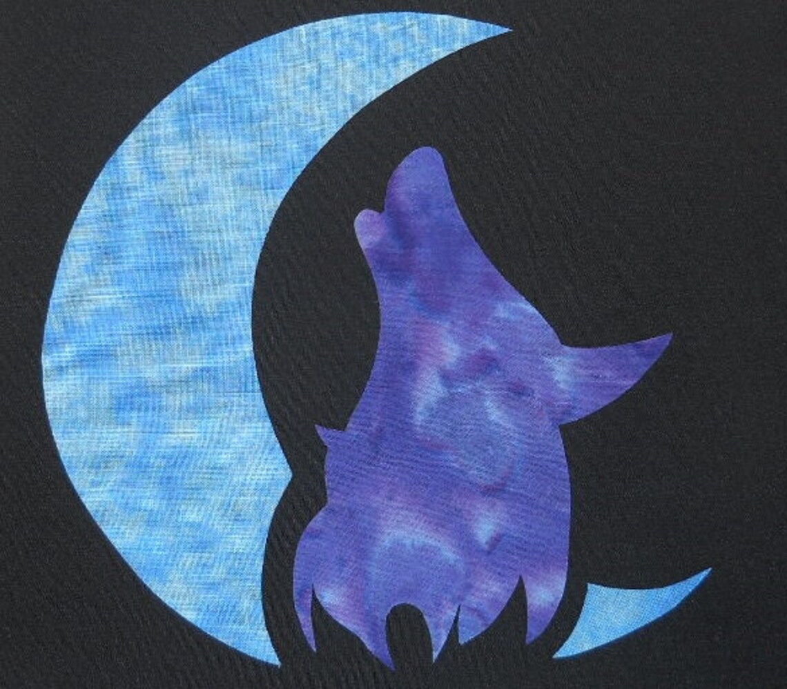 Wolf Moon Quilting Applique Pattern Design - Etsy