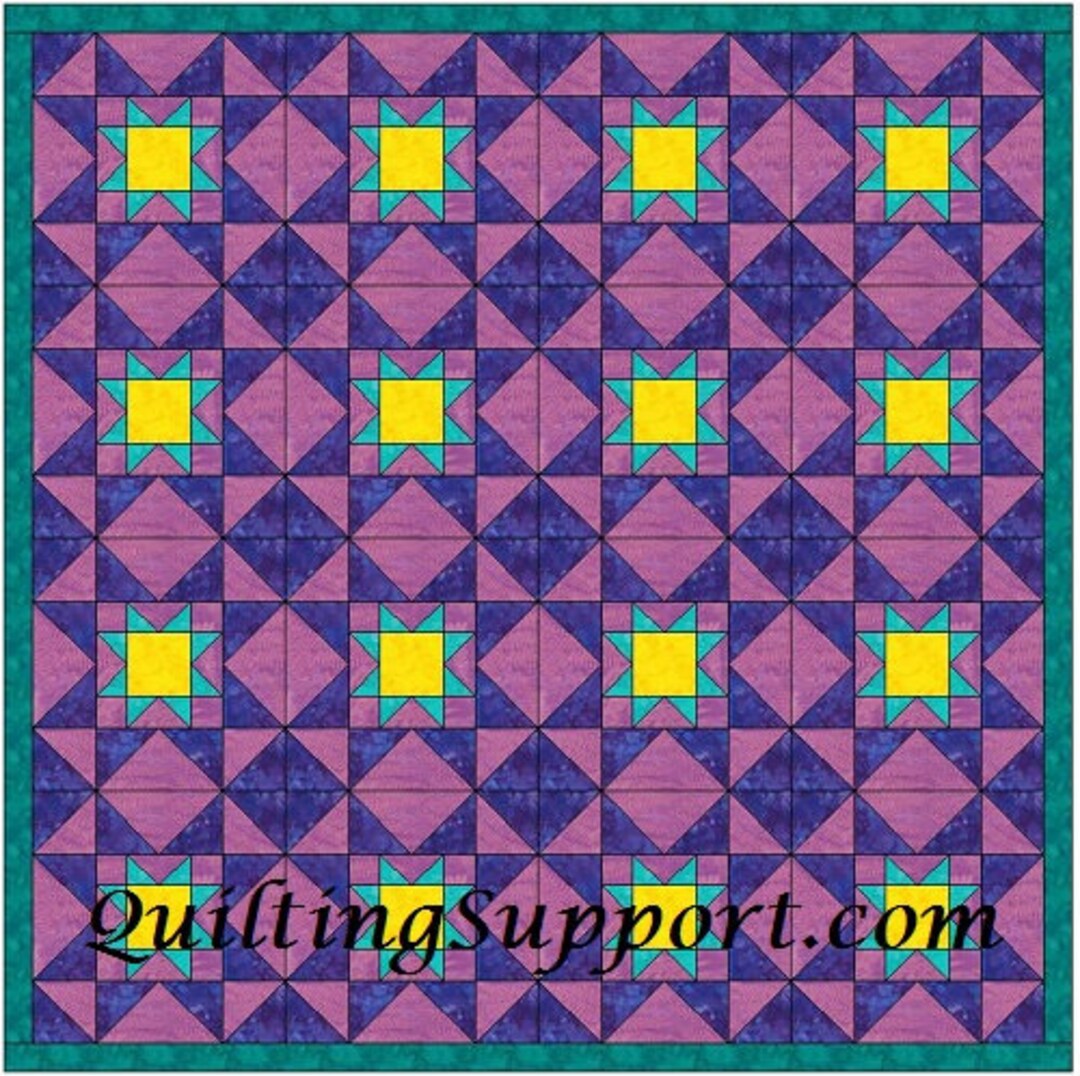 Eight Hands Around Star Quilt 10 Inch Paper Piece Foundation Quilting ...