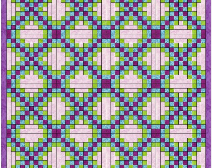 Triple Irish Chain Quilt 15 Inch Quilt Block Template Pattern - Etsy