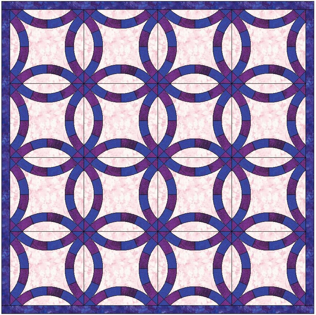 Double Wedding Ring Quilt Block Template Pattern PDF - Etsy