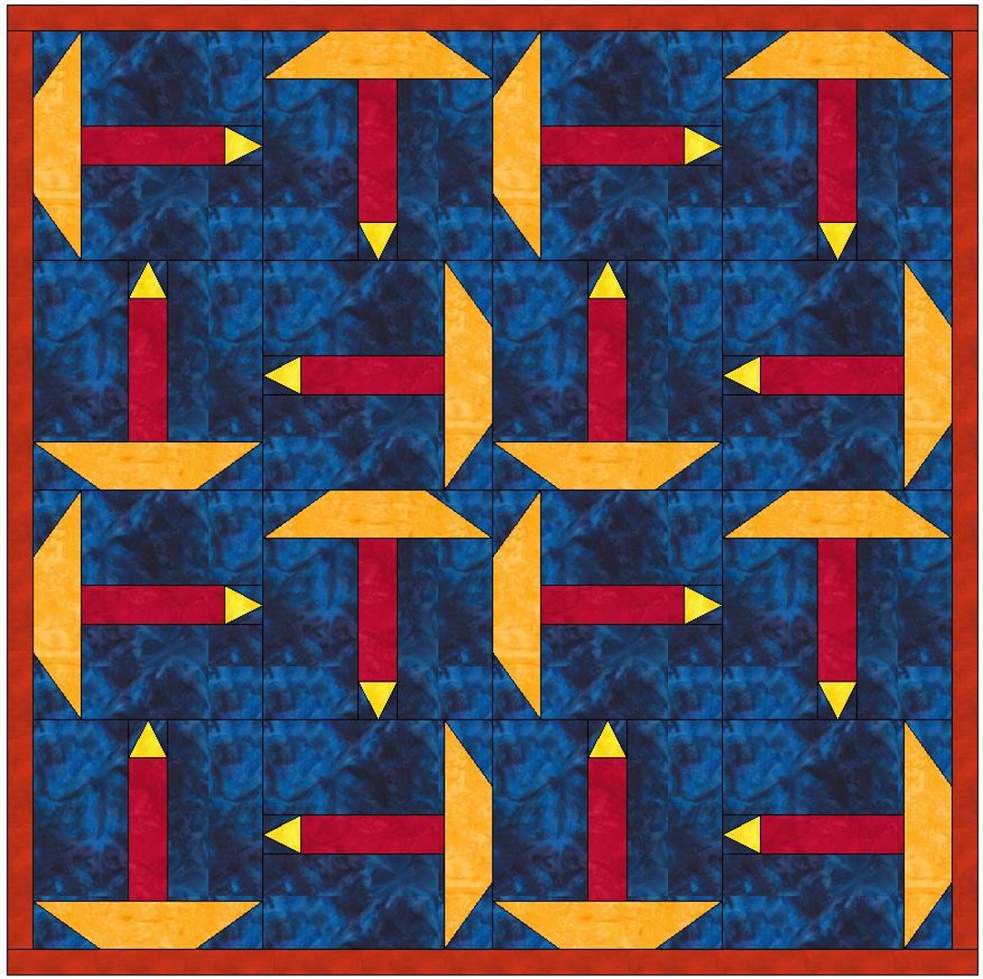 Candle Quilt Paper Piece Foundation Quilting Block Pattern PDF - Etsy