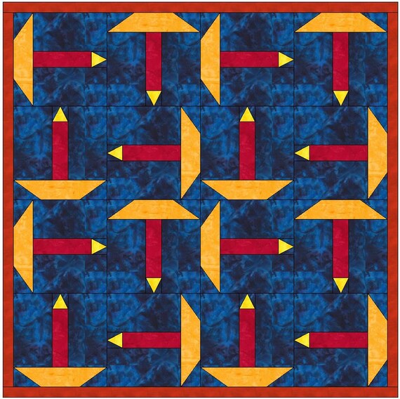 Candle Quilt Paper Piece Foundation Quilting Block Pattern PDF | Etsy