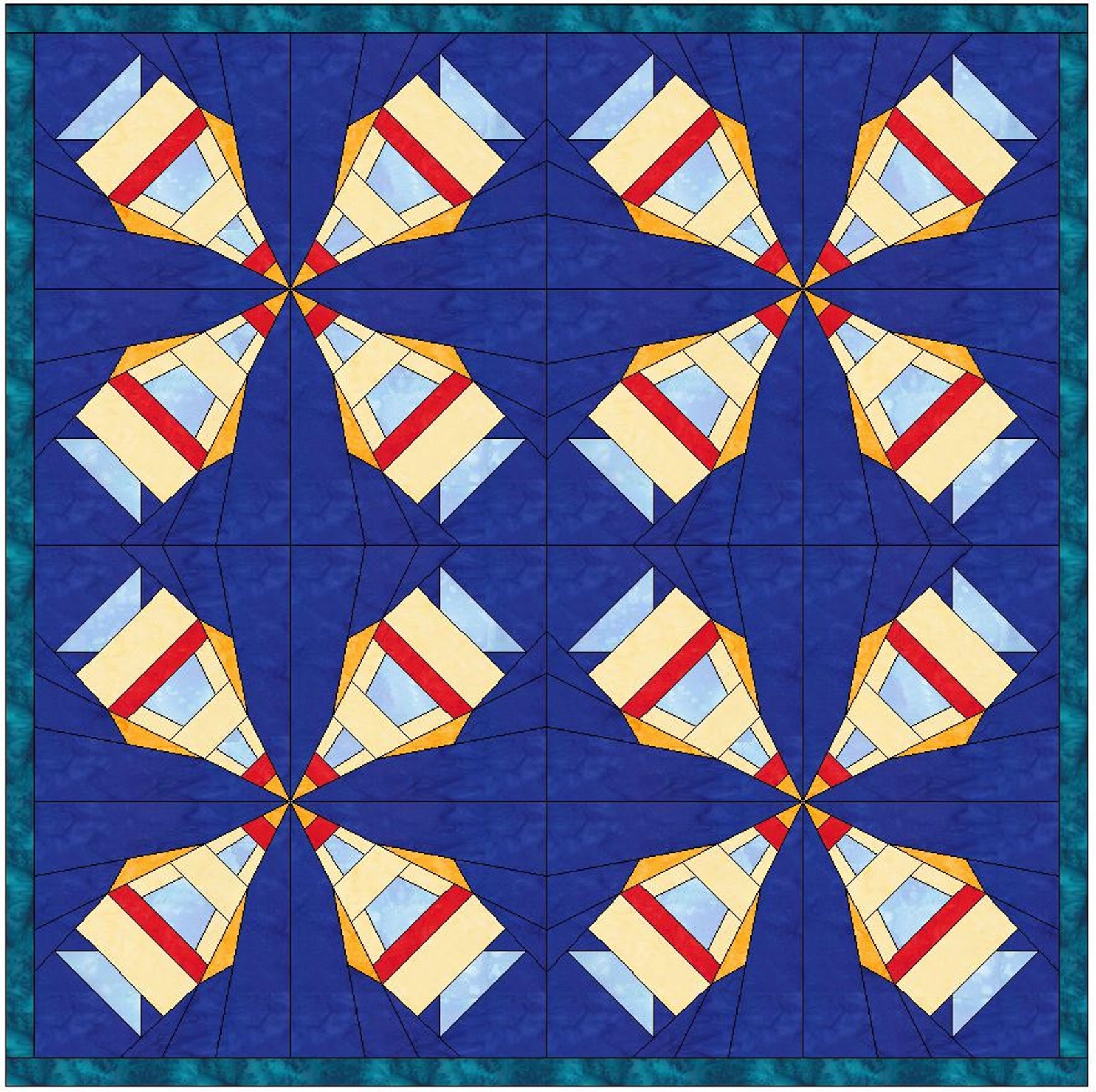 Toy Rocket Ship Quilt 10 Inch Paper Piece Foundation Quilting - Etsy