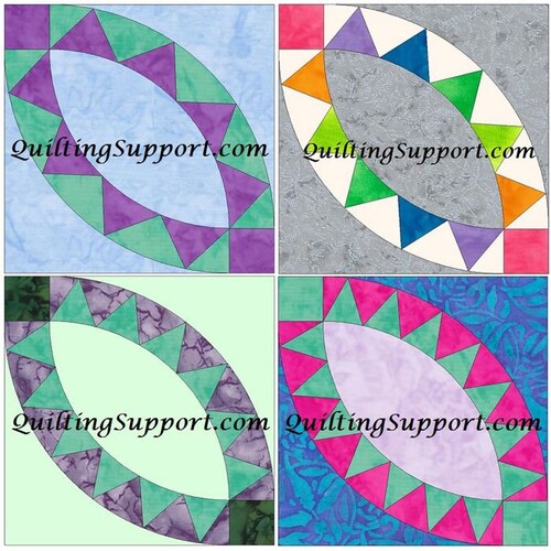 Pickle Dish Quilt Block Template - Etsy