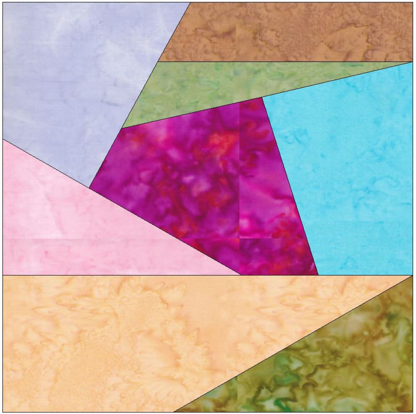 Crazy Patch Quilt Set 4 Paper Foundation Piecing Quilting 4 | Etsy