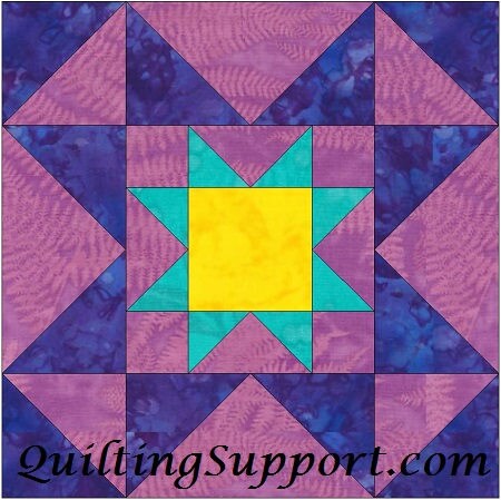 Eight Hands Around Star Quilt 10 Inch Paper Piece Foundation Quilting ...