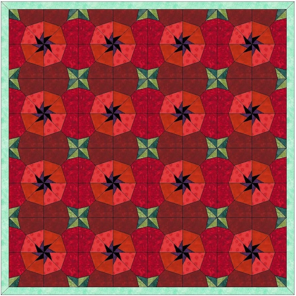 Poppy Quilt Pattern - Etsy