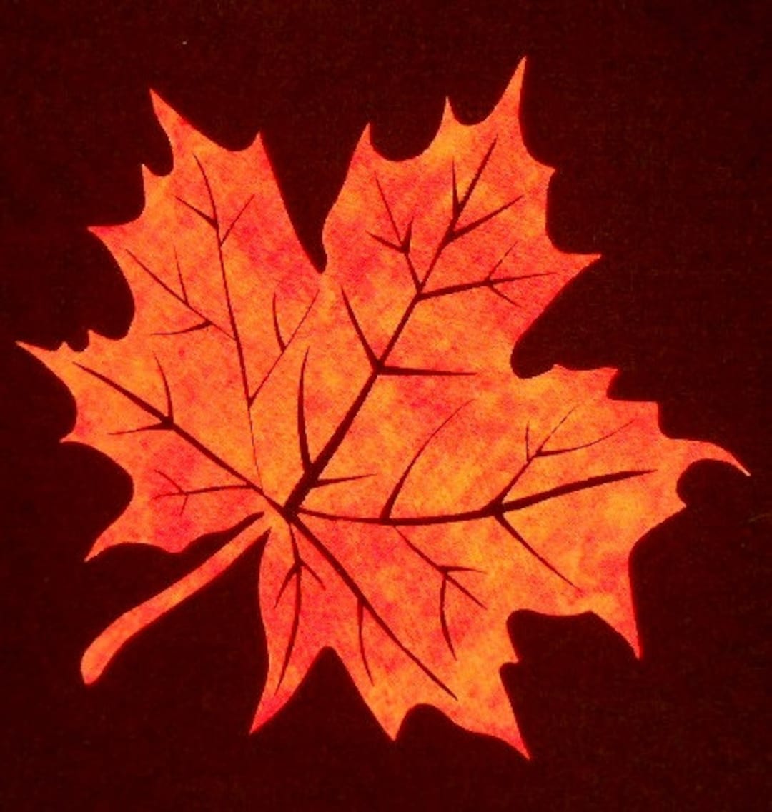 Large Maple Leaf Quilt Applique Pattern Design - Etsy